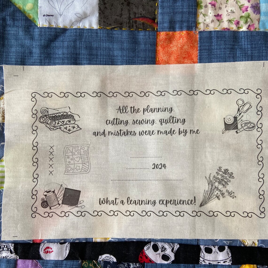 Custom Quilt Label Template PDF, Printable Black and White Quilt Label ...