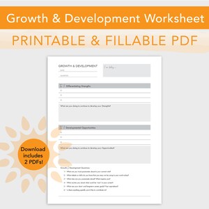 Growth and Development Worksheet Digital PDF Downloadable - Etsy