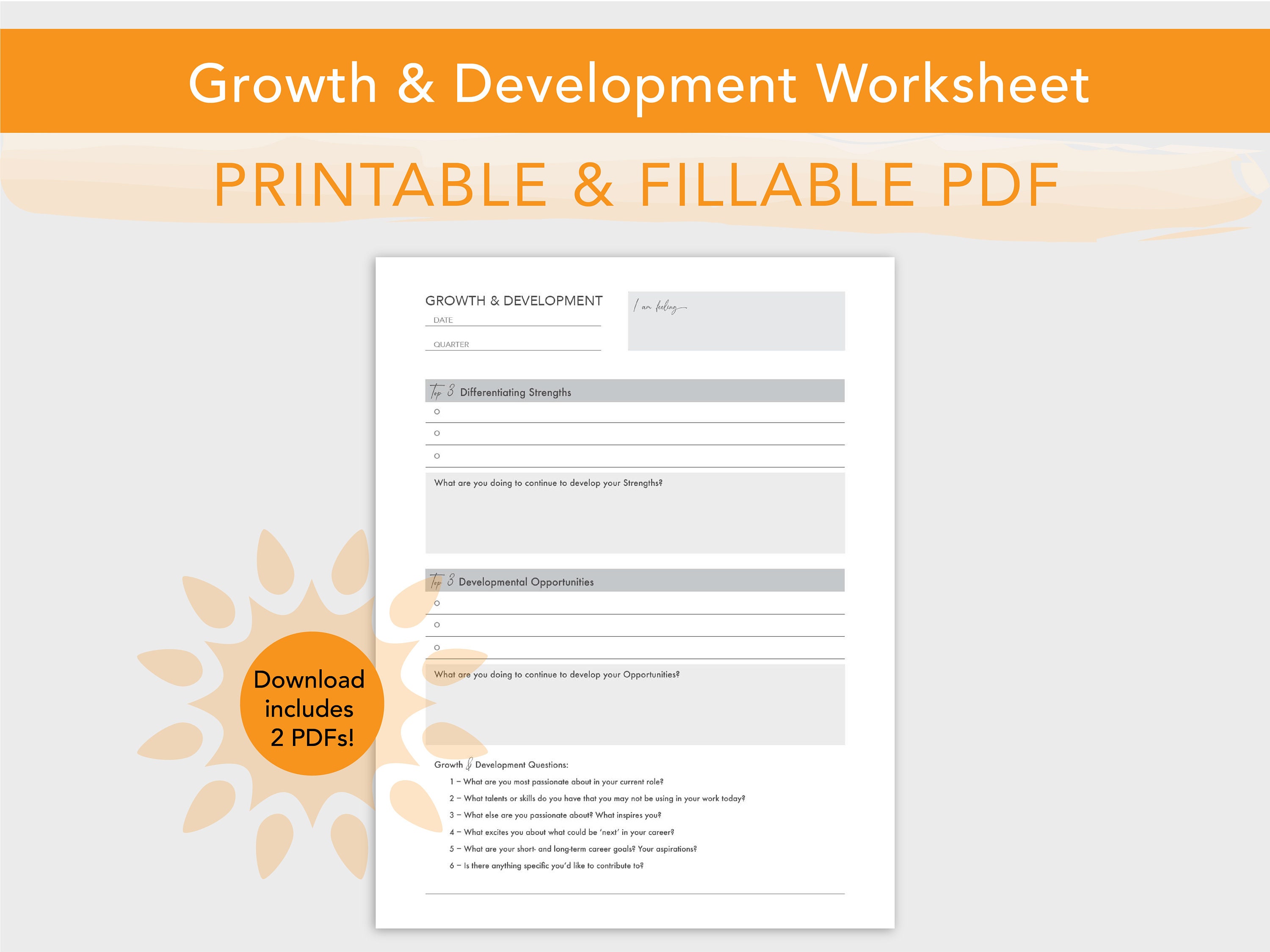 Growth and Development Worksheet Digital PDF Downloadable - Etsy