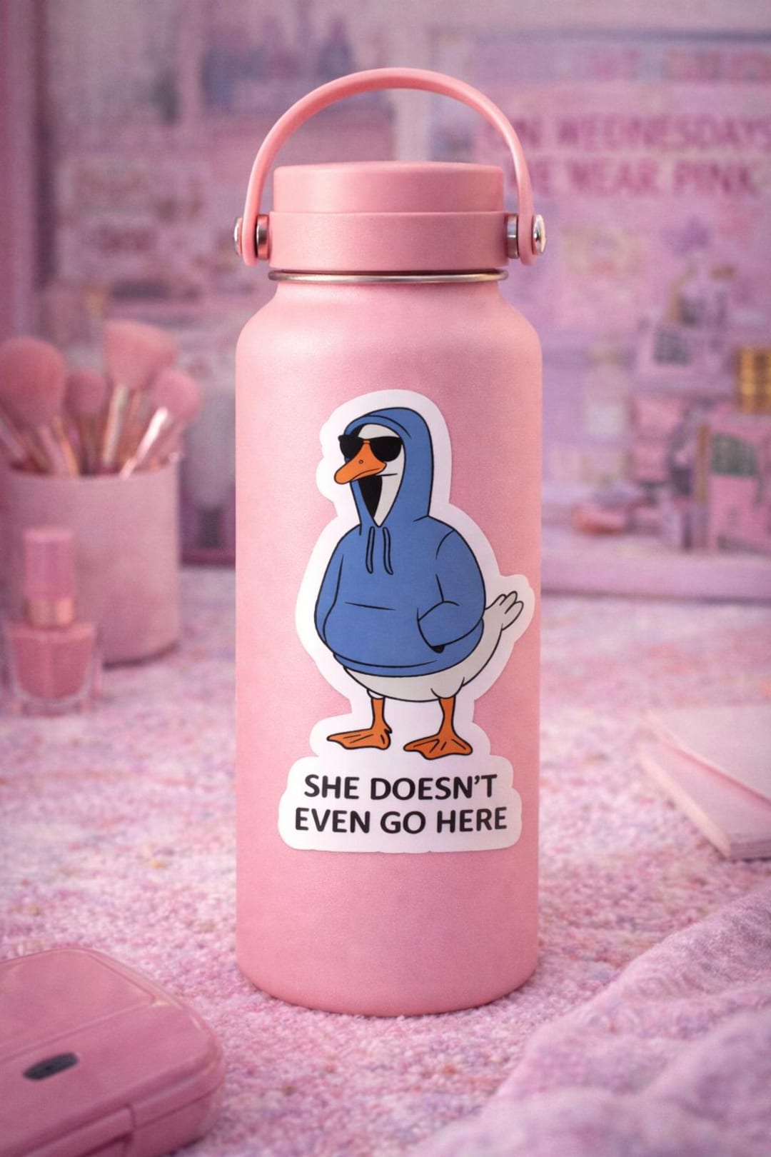 Goose Sticker: She Doesn’t Wven Go Here, Waterproof, Vinyl, Laptop - Etsy