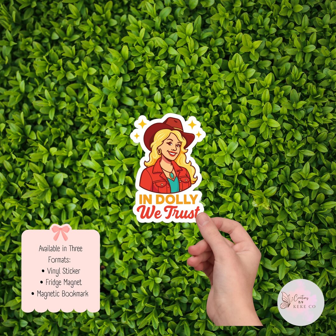 Dolly Parton Vinyl Sticker: Retro Cowgirl Decal, Fridge Magnet ...