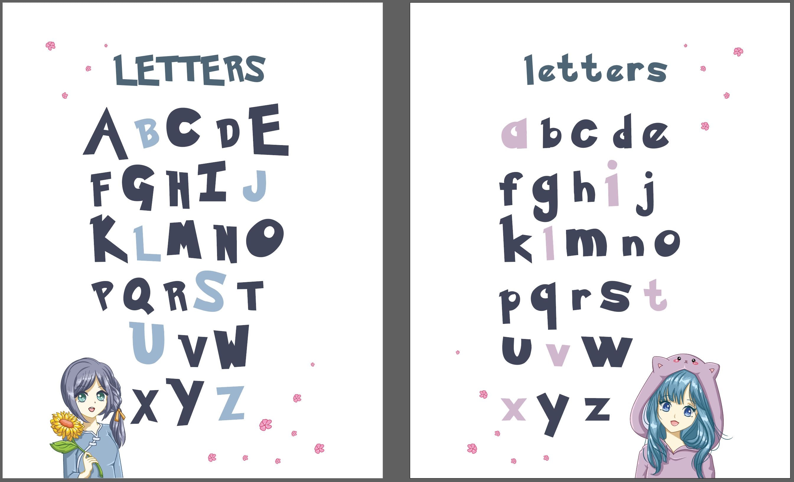 Educational Poster Set for Playroom and Kids and Toddlers,printable ...