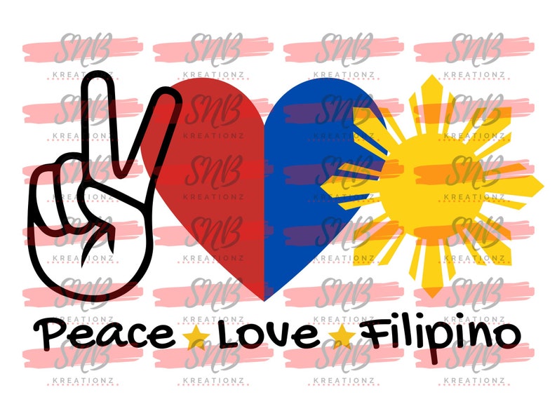 Peace Love Filipino - Etsy