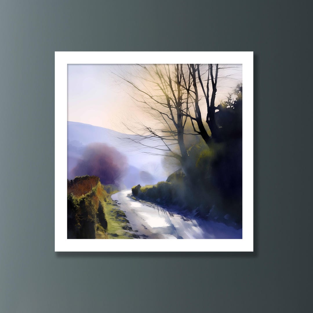 Lake District Watercolour Painting, Abstract Watercolour Print, Lake ...