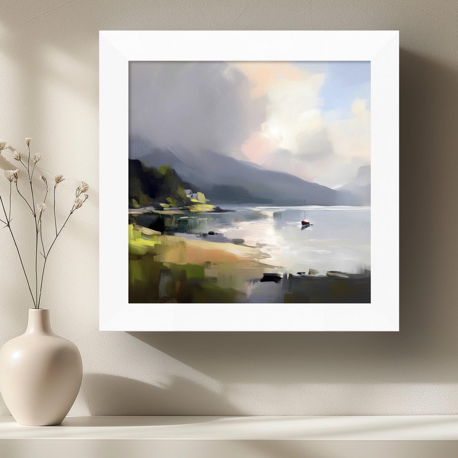 Loch Long Scotland Abstract Landscape Oil Painting, Art Prints ...