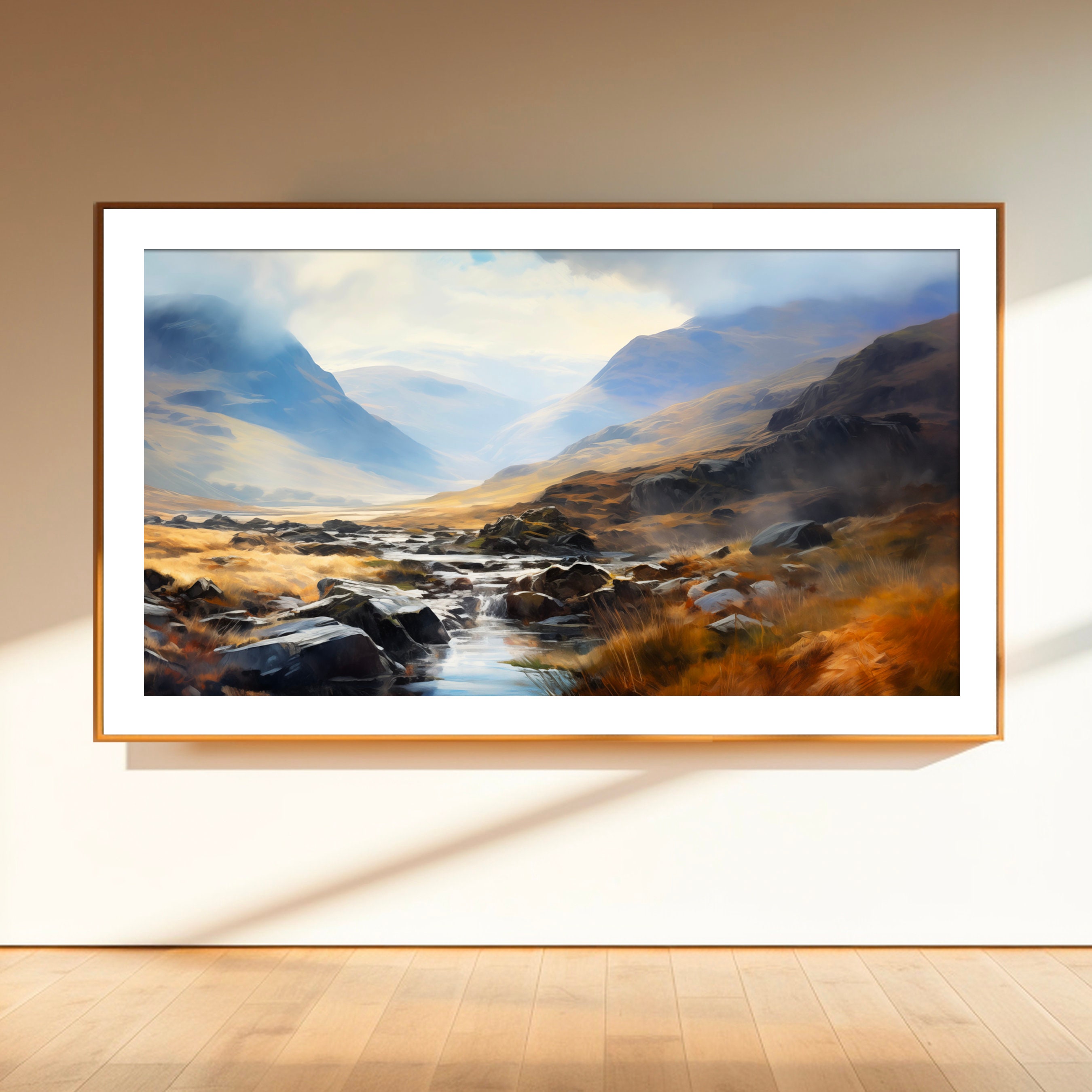 Lake District Landscape Painting, Lake District Watercolour Print ...