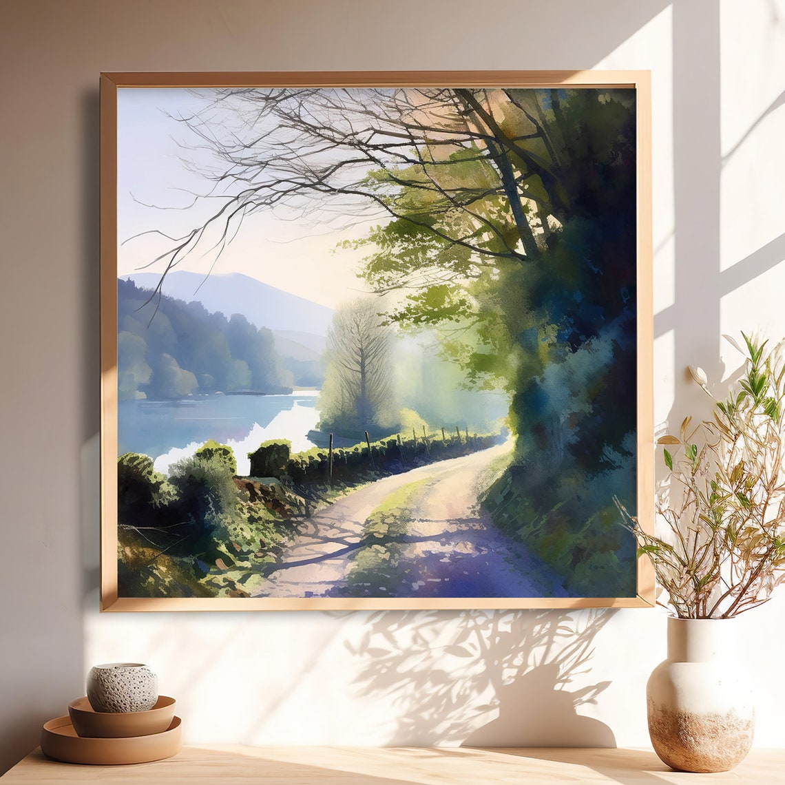 Lake District Watercolour Print, Lake District Landscape Painting ...
