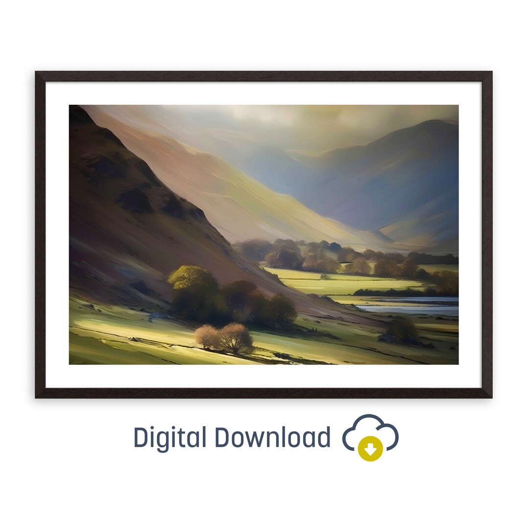 Lake District Landscape Paintings, Lake District Oil Painting, UK Lake ...