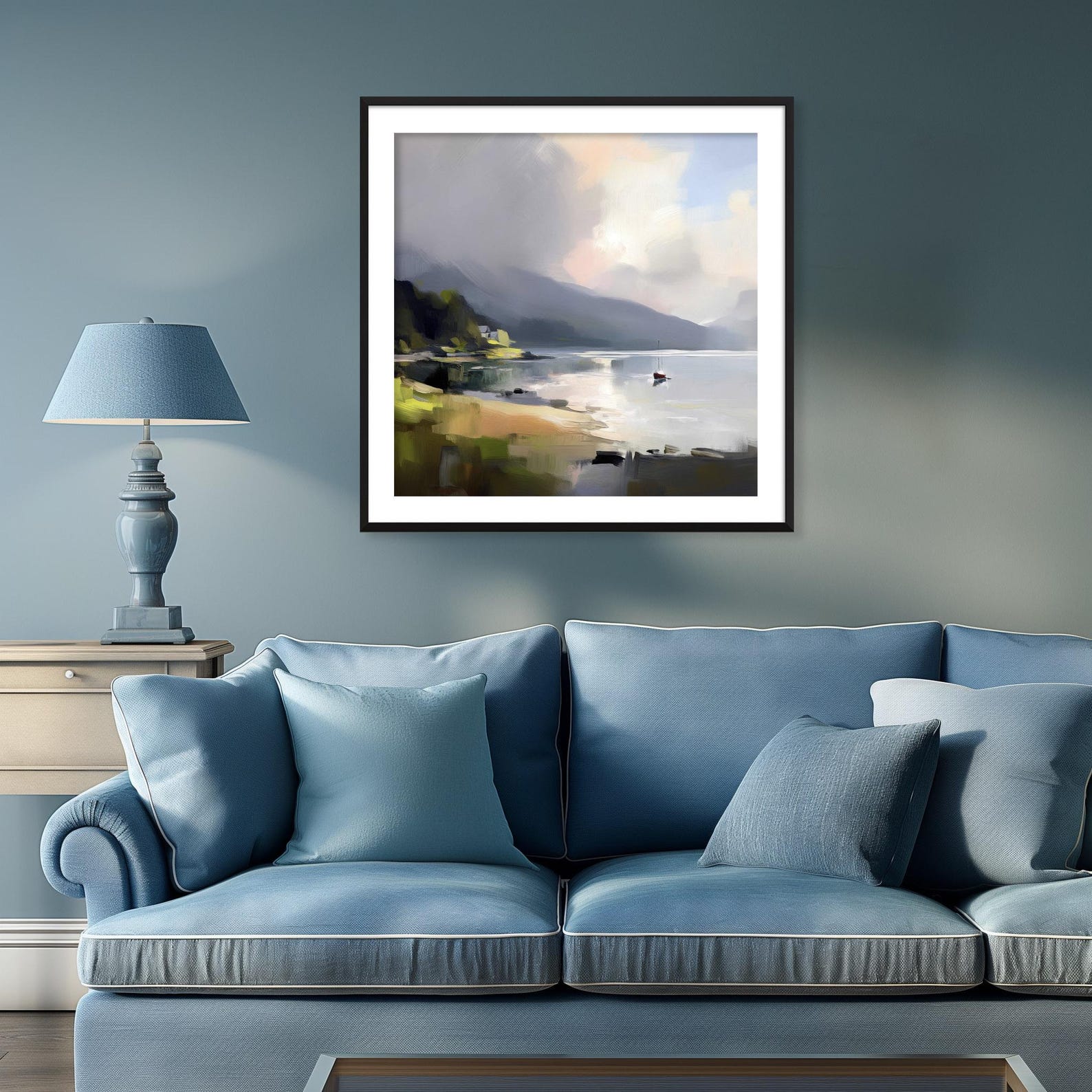 Loch Long Scotland Abstract Landscape Oil Painting, Art Prints ...