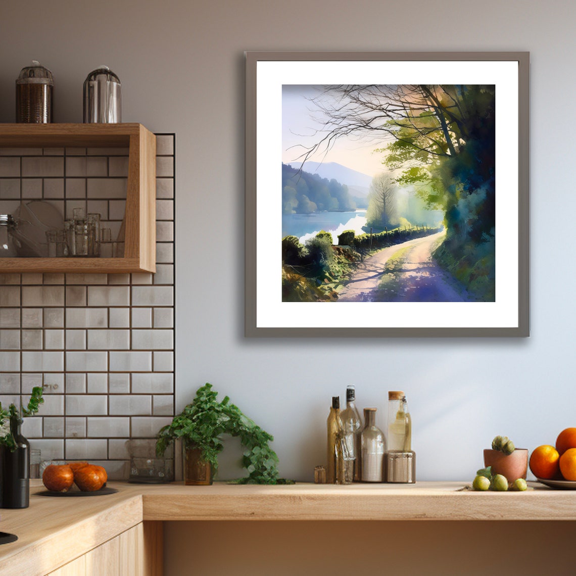 Lake District Watercolour Print, Lake District Landscape Painting ...
