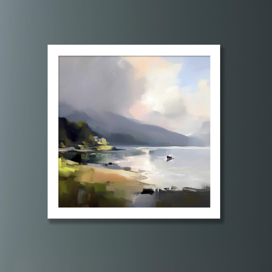 Loch Long Scotland Abstract Landscape Oil Painting, Art Prints ...