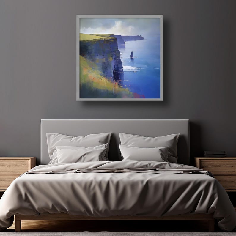Irish Landscape Oil Paintings Cliffs of Moher Wall Art Prints, Ireland ...