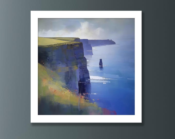 Irish Landscape Oil Paintings Cliffs of Moher Wall Art Prints, Ireland ...
