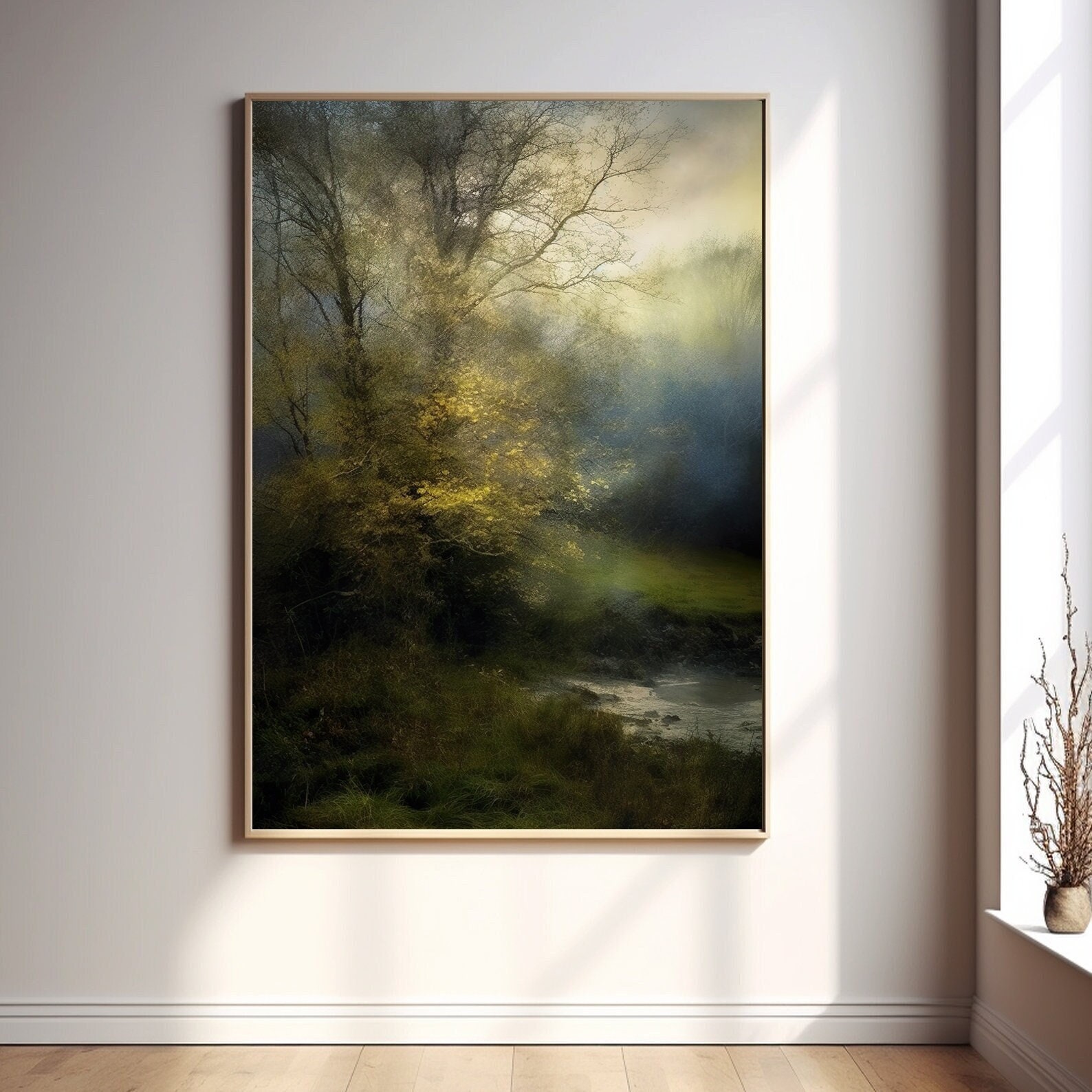 Rustic Lake District Print, Lake District Landscape Oil Painting ...