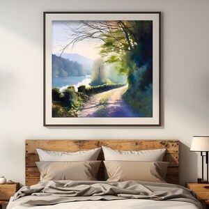 Lake District Watercolour Print, Lake District Landscape Painting ...