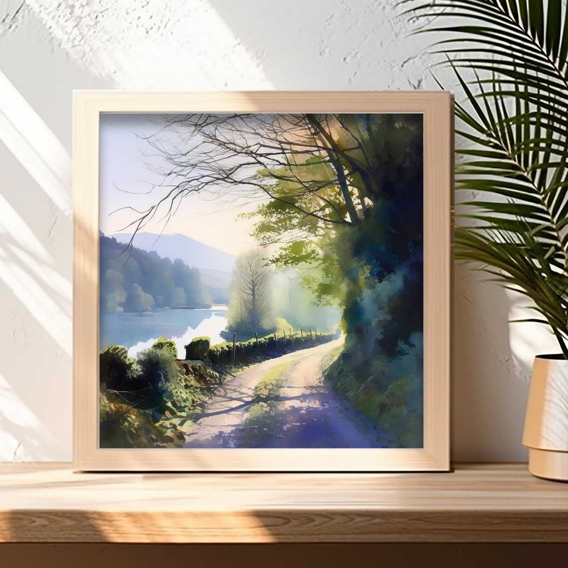 Lake District Watercolour Print, Lake District Landscape Painting ...