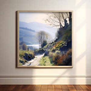 Lake District Watercolour Print, Lake District Landscape Painting ...