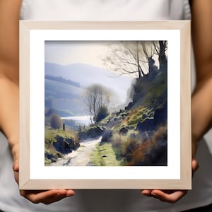 Lake District Watercolour Print, Lake District Landscape Painting ...