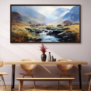 Lake District Landscape Painting, Digital Landscape Watercolour ...
