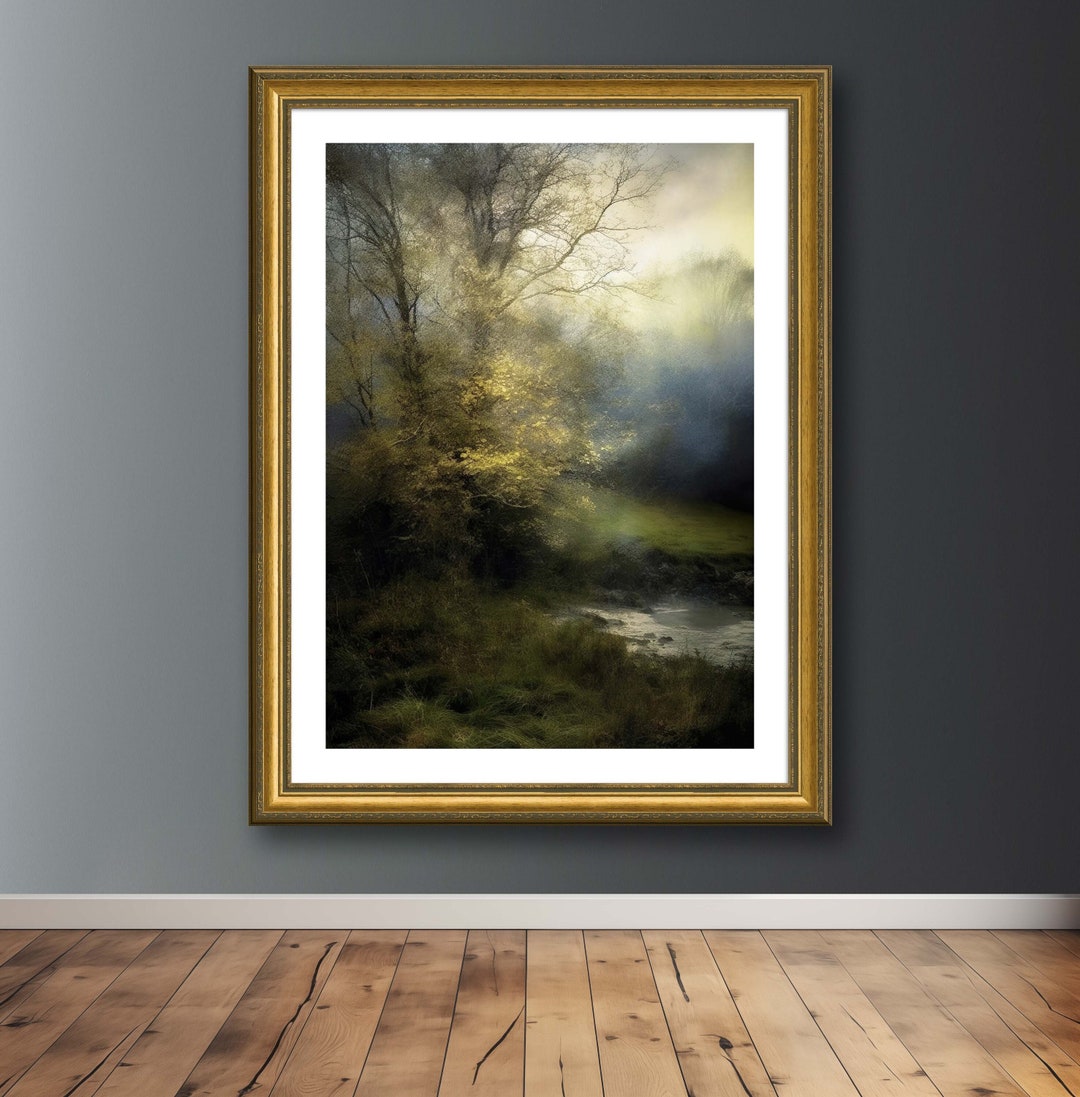 Rustic Lake District Print, Lake District Landscape Oil Painting ...