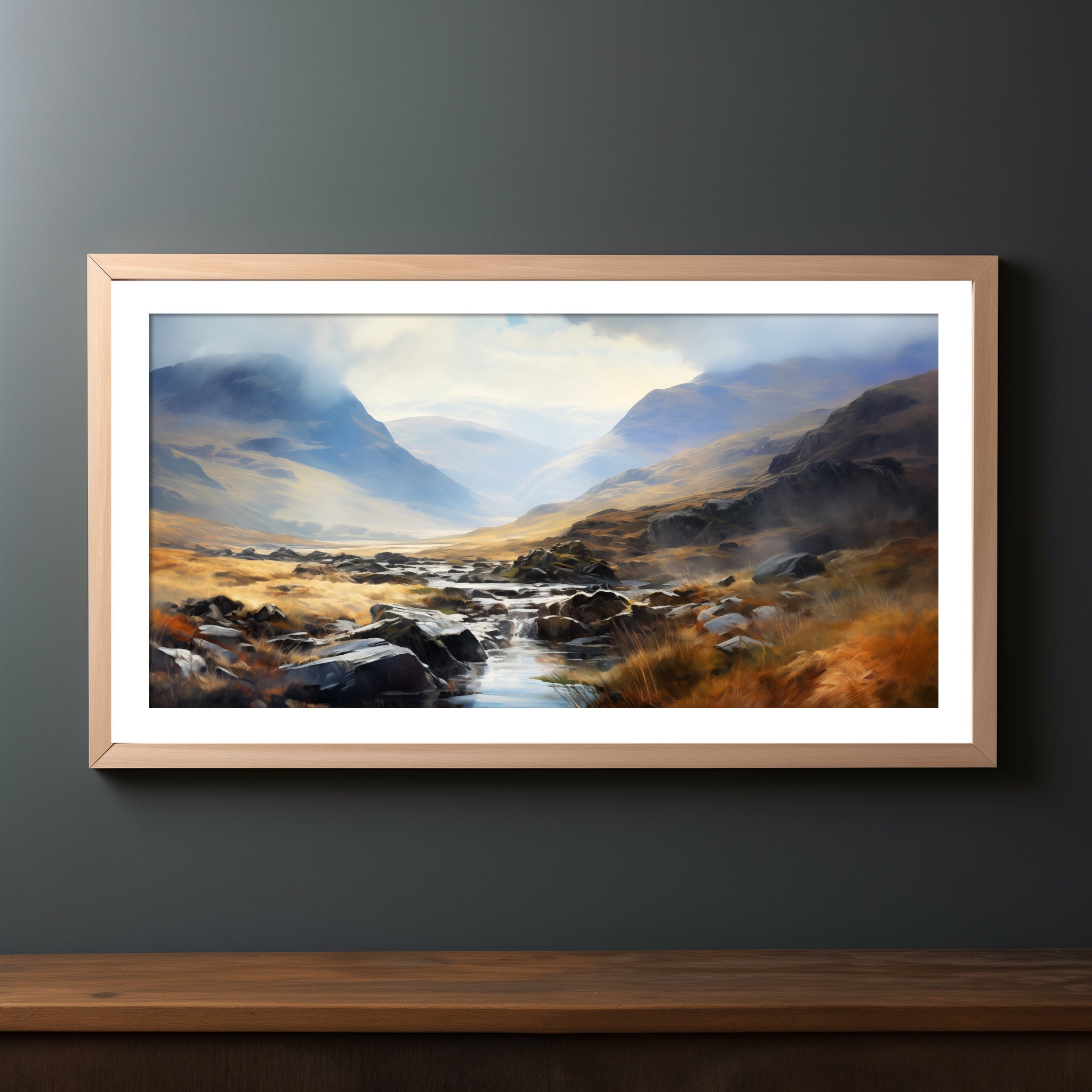 Lake District Landscape Painting, Lake District Watercolour Print ...