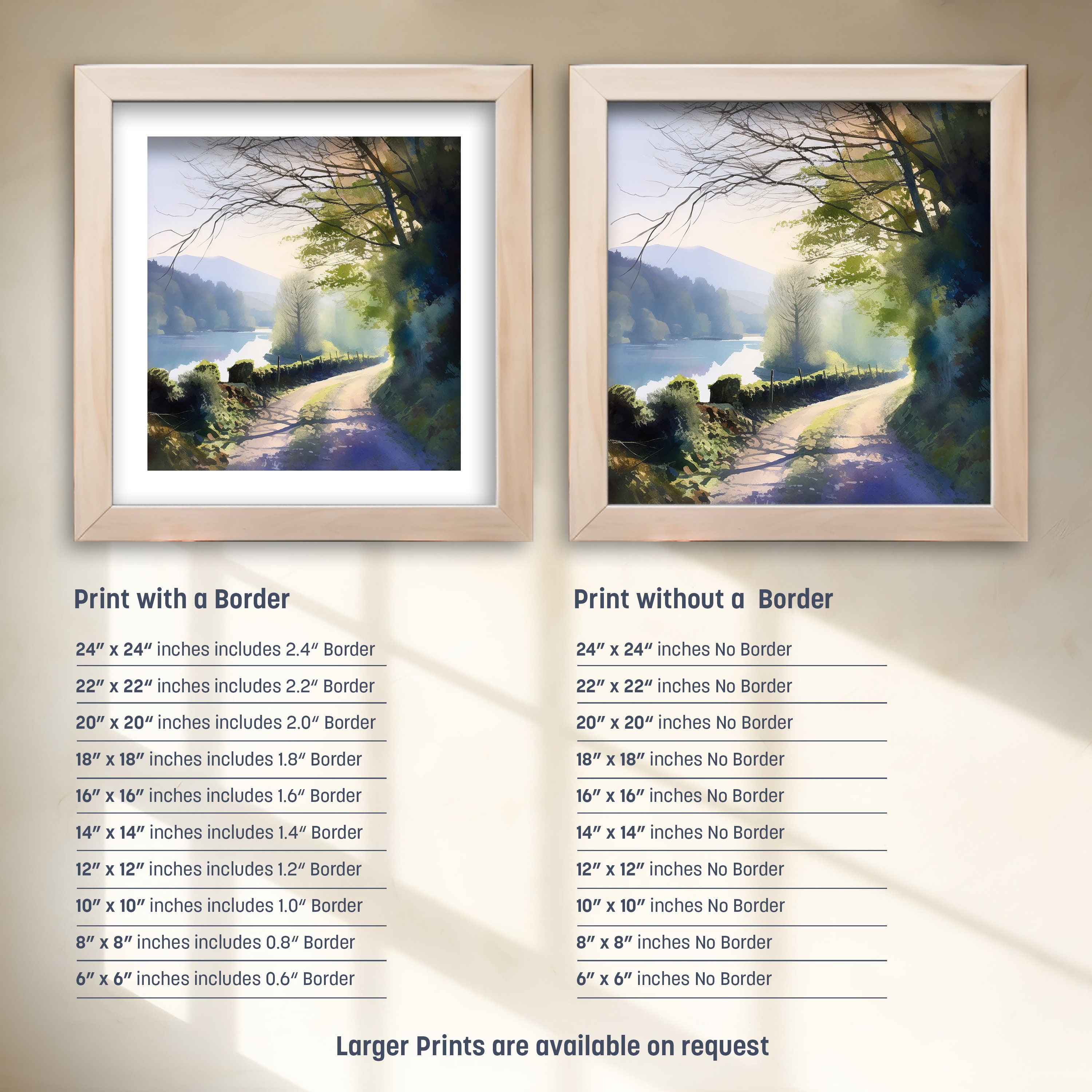 Lake District Watercolour Print, Lake District Landscape Painting ...