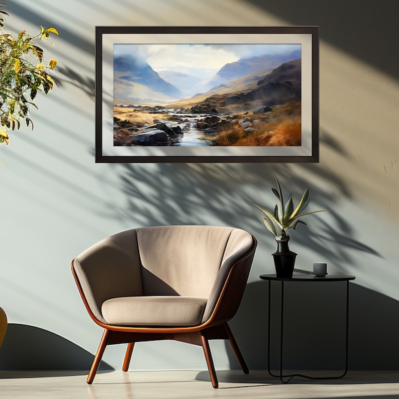 Lake District Landscape Painting, Lake District Watercolour Print ...