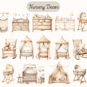 Gender Neutral Baby Clipart Watercolor Neutral Baby Shower Clipart ...