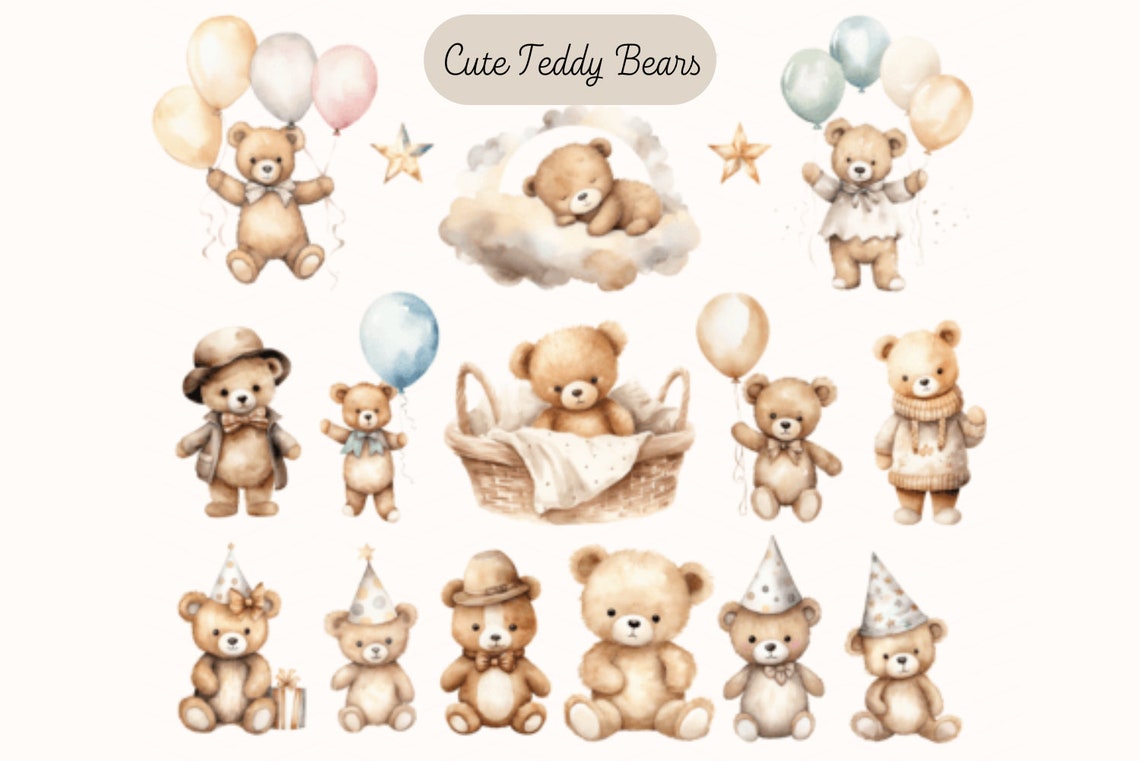 Gender Neutral Baby Clipart Watercolor Neutral Baby Shower Clipart ...