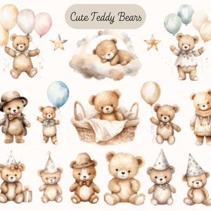 Gender Neutral Baby Clipart Watercolor Neutral Baby Shower Clipart ...