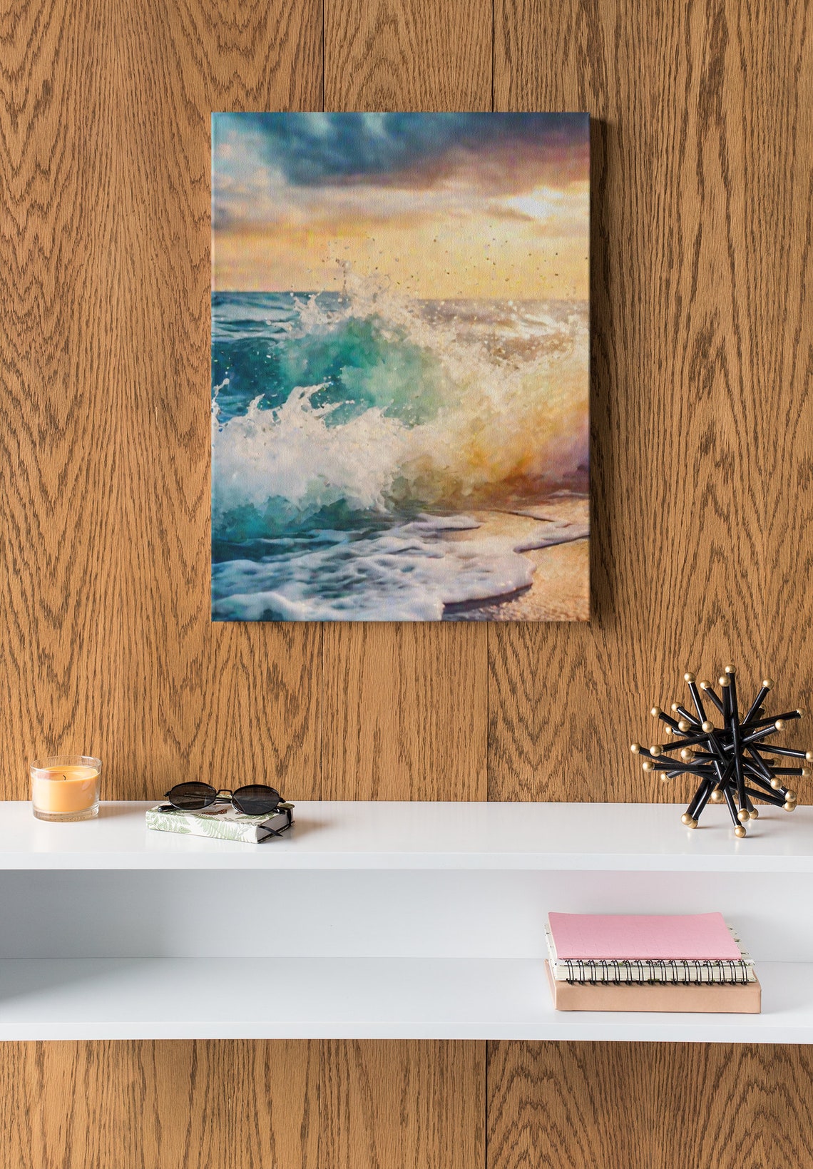 Aesthetic Ocean Canvas Print, Sunset Canvas Print, Ocean Sunset, Ocean ...