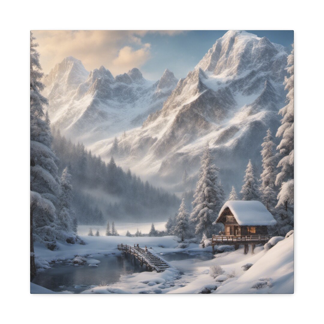 Artful Winter Art Winterlandscape Printe Art Holiday Art - Etsy