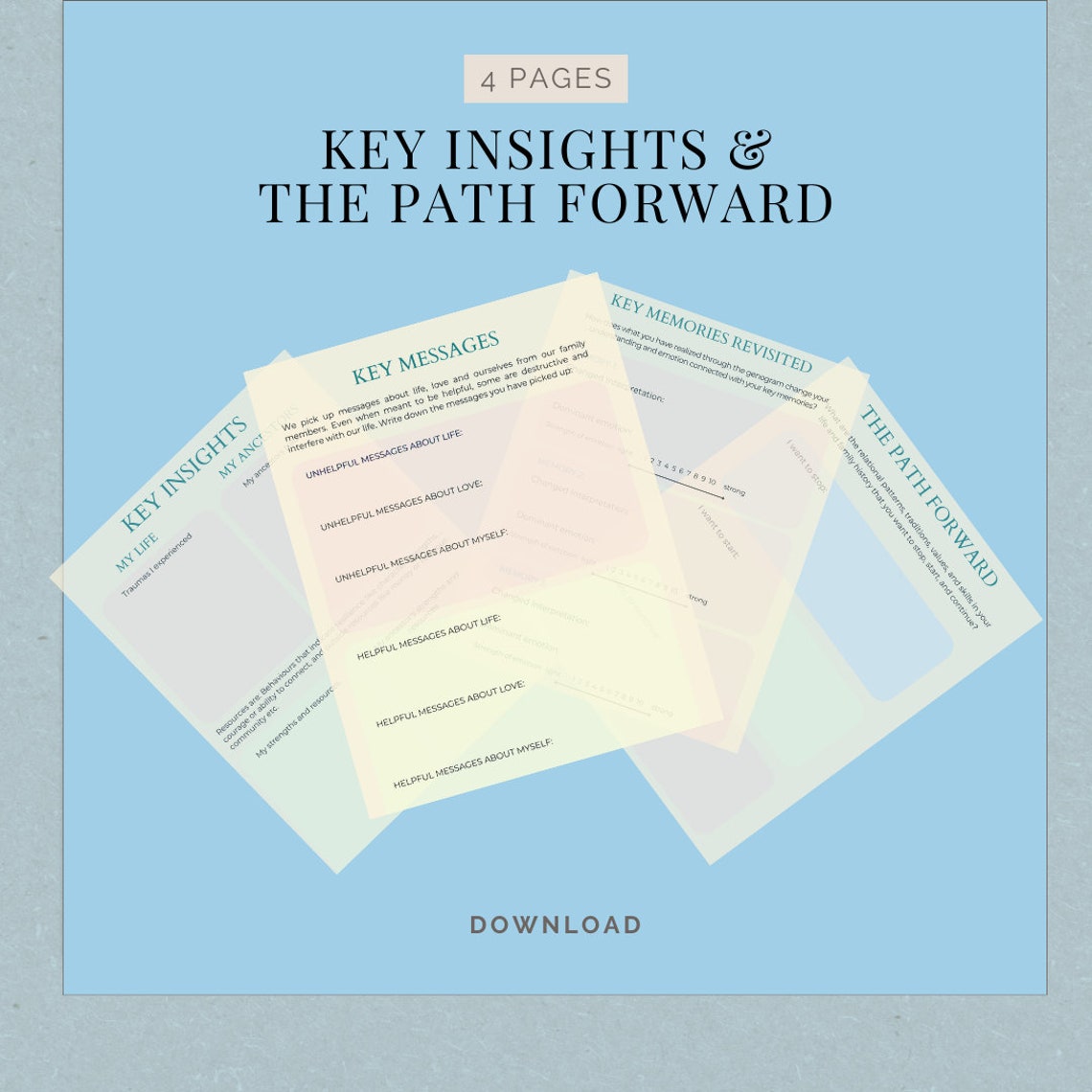 Family Therapy, Genogram Workbook Made by a Therapist, Family Tree ...