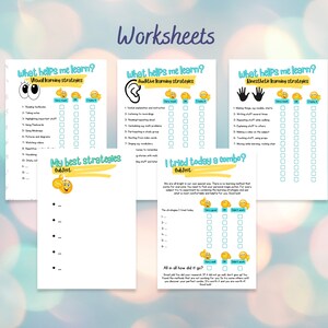 Child Learning Style, Printable Guide and Worksheets for Parents and ...