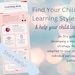 Child Learning Style Printable Guide and Worksheets for - Etsy
