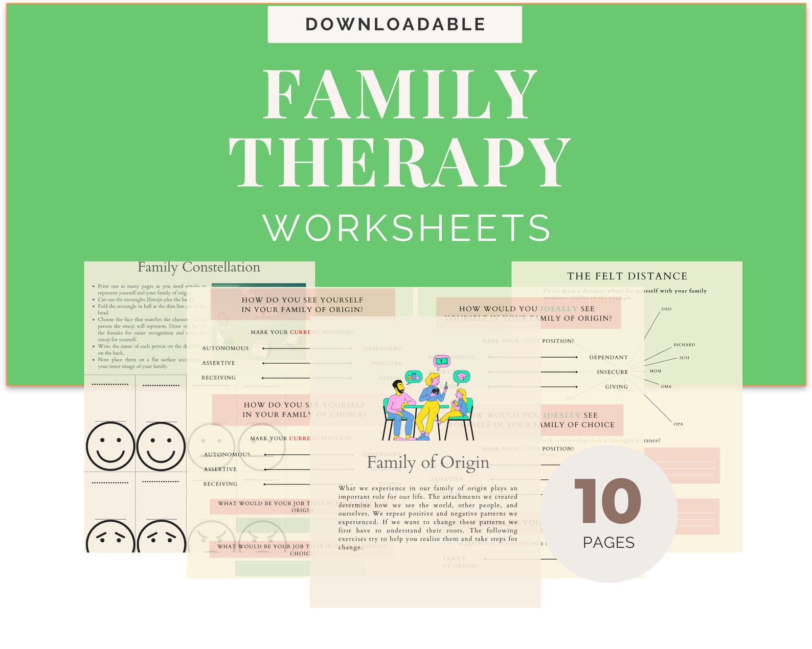 Understand Your Family of Origin. Family Therapy Worksheets. Family ...