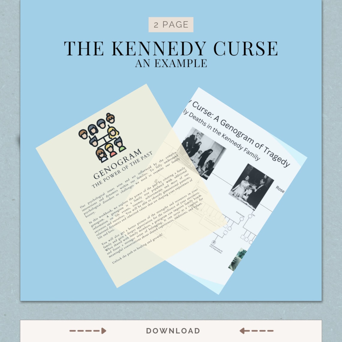 Family Therapy, Genogram Workbook Made by a Therapist, Family Tree ...