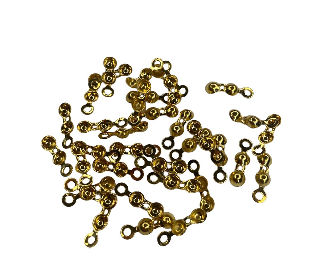 22K Gold Plated Clamshell Bead Tips,gold Plated Calottes,fold Over ...