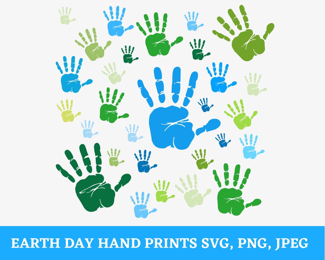 Earth Day Handprint Svg Earth Day Svg Files for Cricut Go Green Save ...