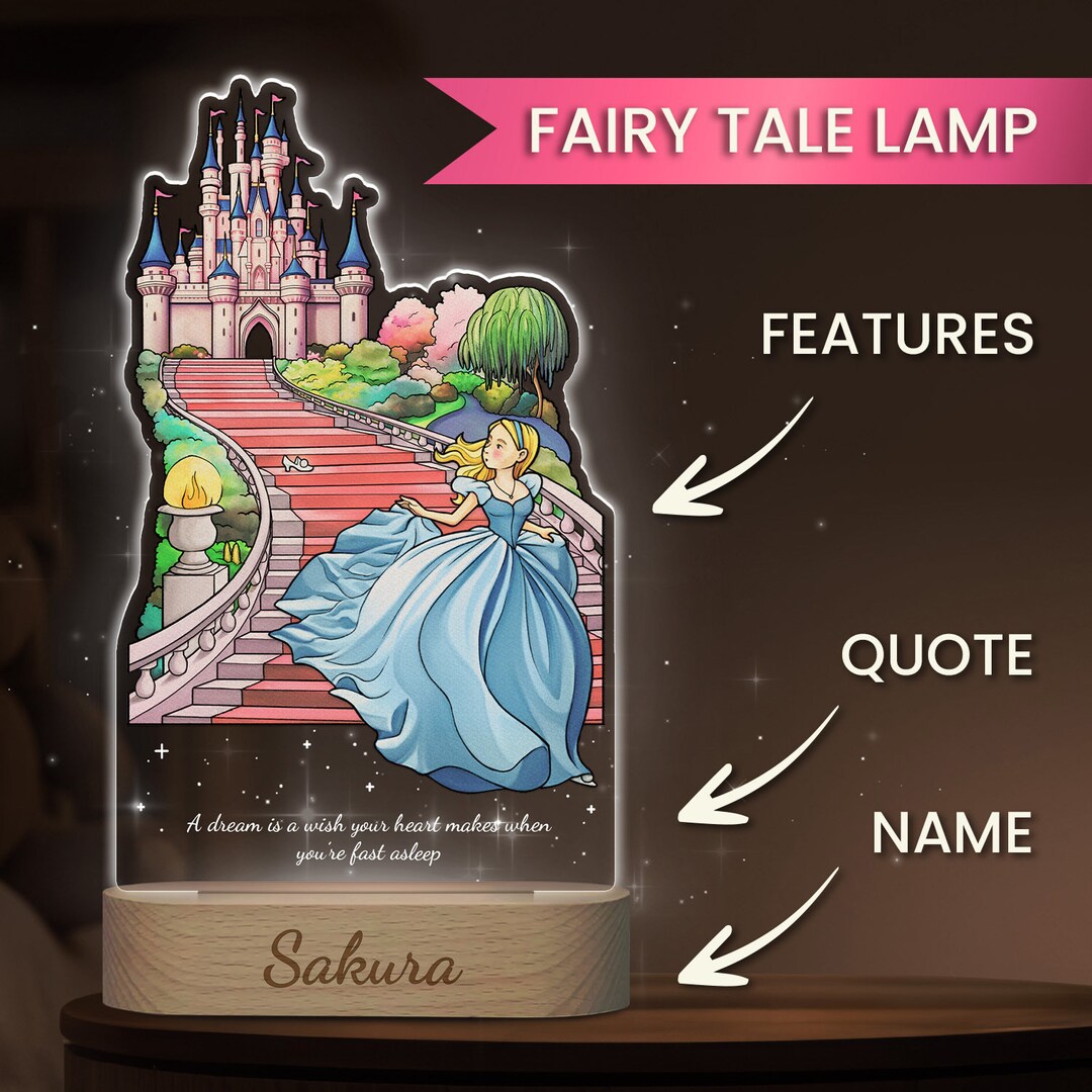 Custom Night Light Cinderella Unique & Customizable Baby - Etsy