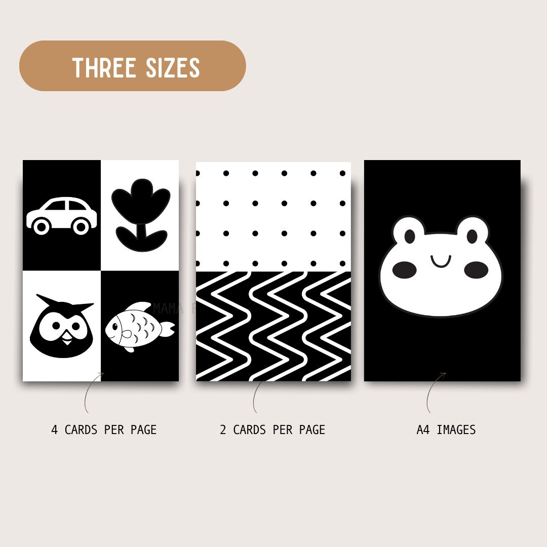 150 Baby Sensory Flashcards High Contrast Sensory Card Montessori Baby ...