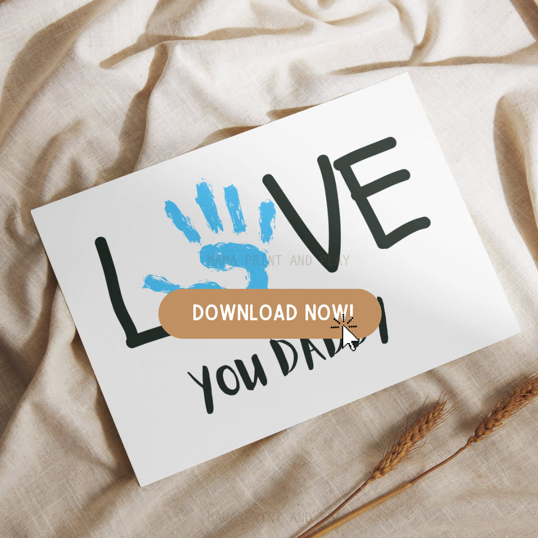 Father's Day Printable, Handprint Memory Craft, Handprint Art for ...