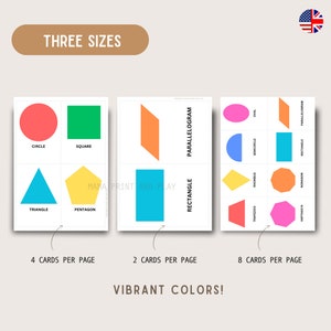 20 Shapes Flash Cards, Printable Flashcards, Homeschool Printables ...