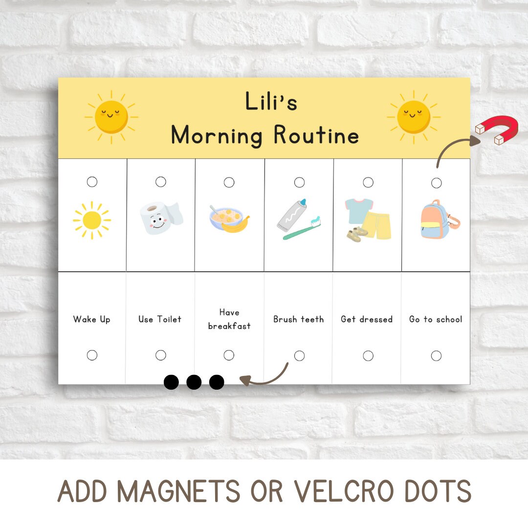 Editable Routine Flipchart, Flip Chart : Kids Daily Checklist, Morning ...