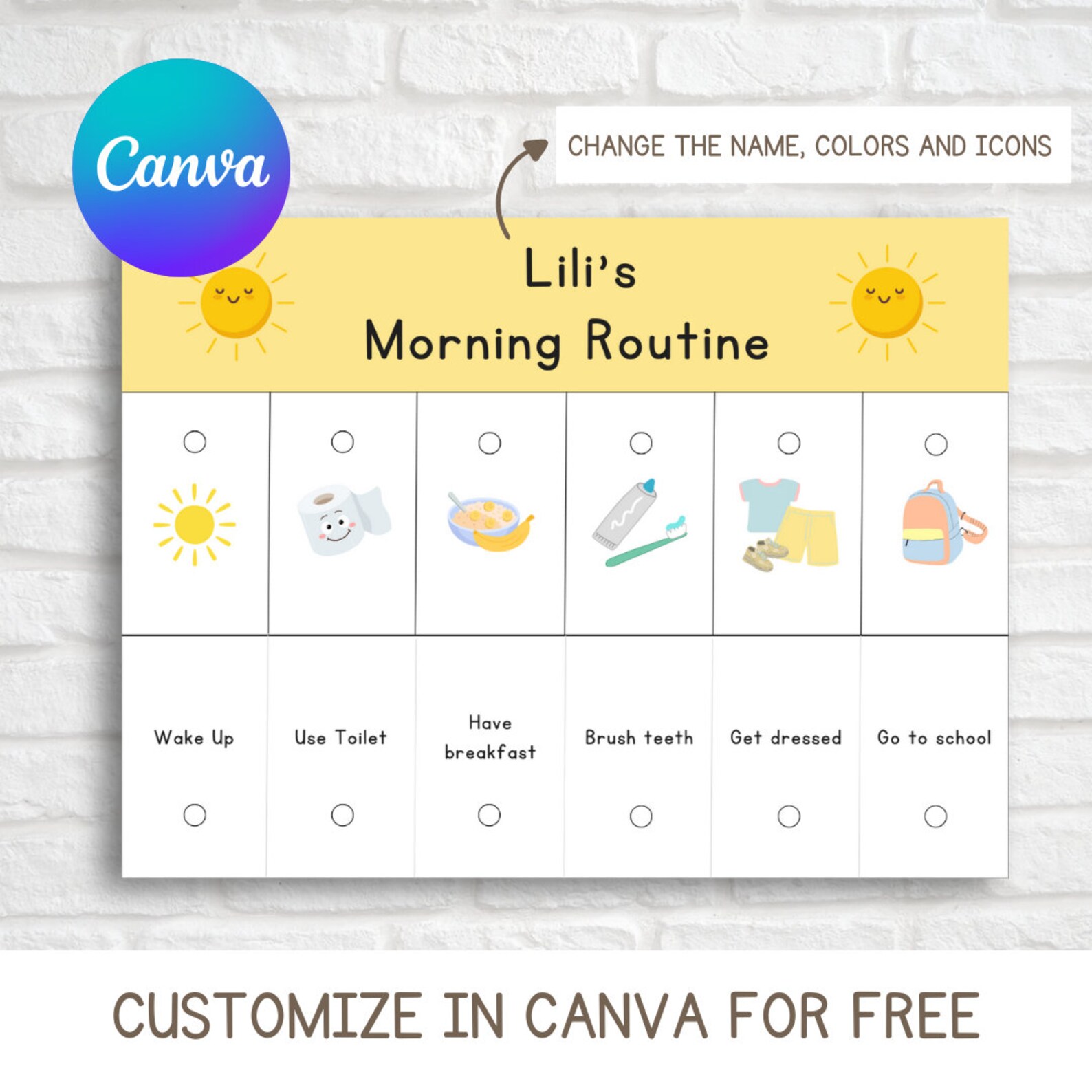 Editable Routine Flipchart, Flip Chart : Kids Daily Checklist, Morning ...