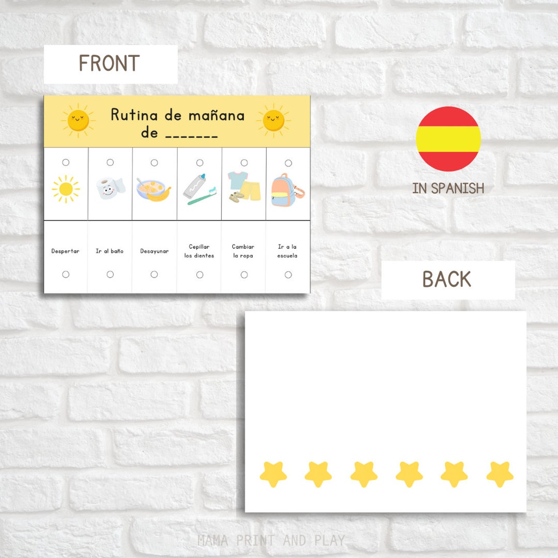 Editable Routine Flipchart in SPANISH, Kids Daily Checklist, Daily ...
