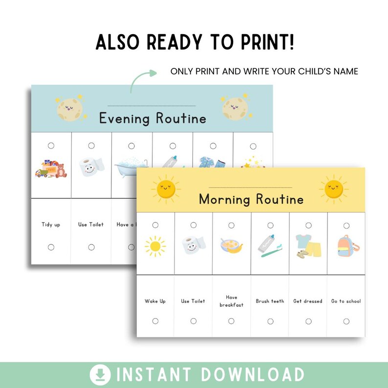 Editable Routine Flipchart, Flip Chart : Kids Daily Checklist, Morning ...