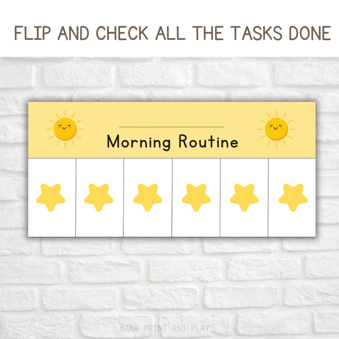 Editable Routine Flipchart, Flip Chart : Kids Daily Checklist, Morning ...