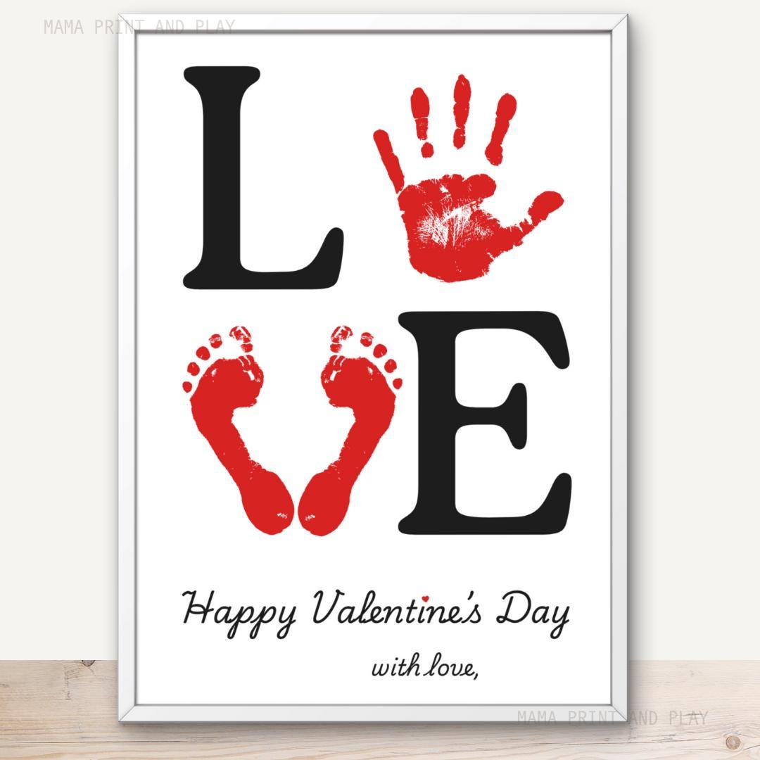 Valentine's Day Handprint Art for Kids | Handprint LOVE Craft | Kids ...