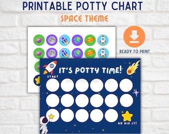 Potty Training Chart Mermaid Theme, Potty Reward System, Potty Prize ...